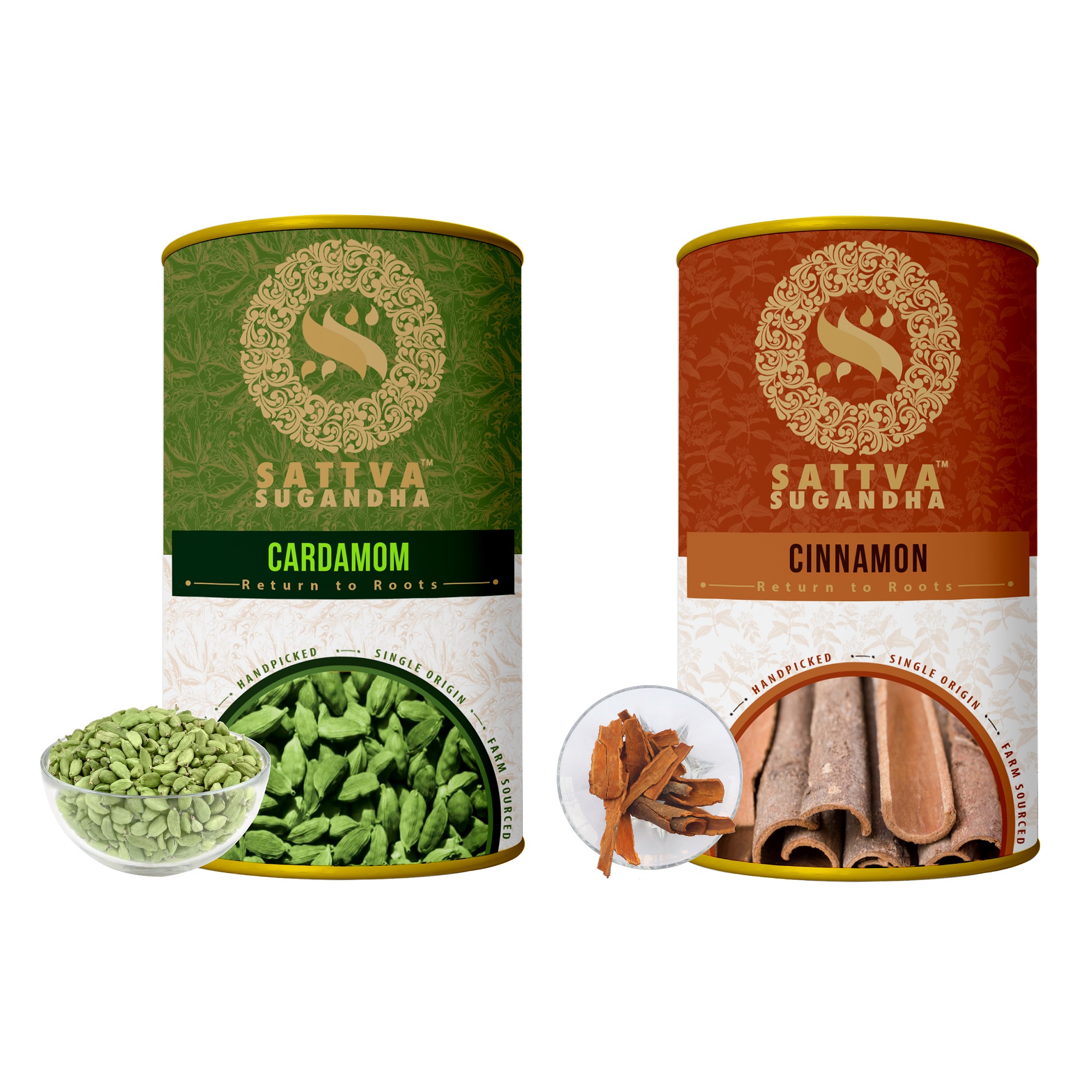 Spice Duo: Cardamom + Cinnamon – Sattva Sugandha